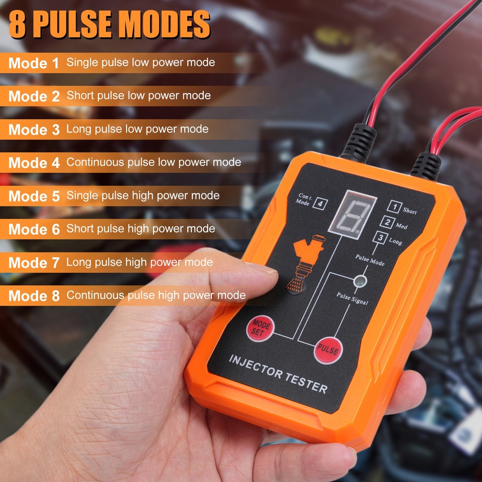 Universal Fuel Injector Tester And Cleaner Tool 8 Pulse Modes With 4 ...