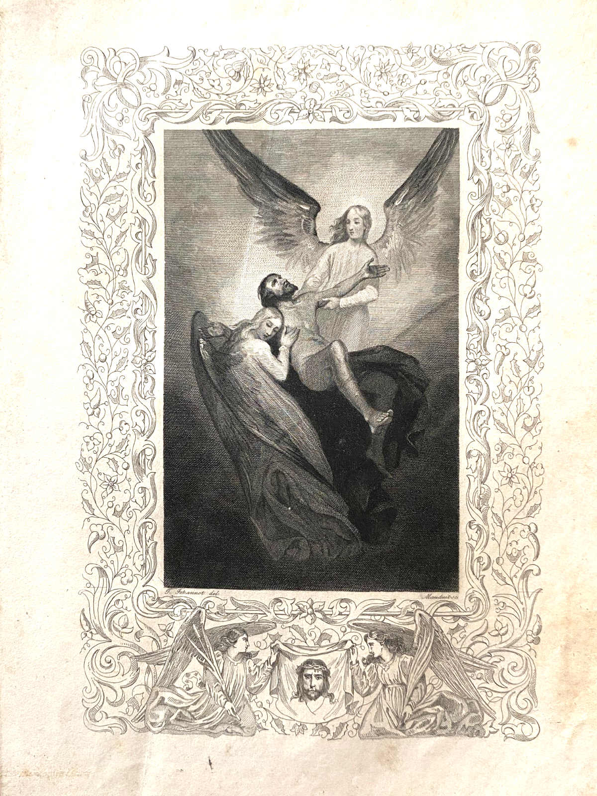 Image Pious Big/Large 5 1/8X7 7/8in Imitation Of Jesus Christ Engraving ...