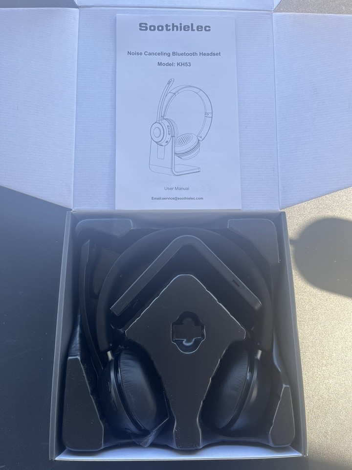 Soothielec KH53 Wireless Bluetooth Headset V5.1 with Noise Canceling ...