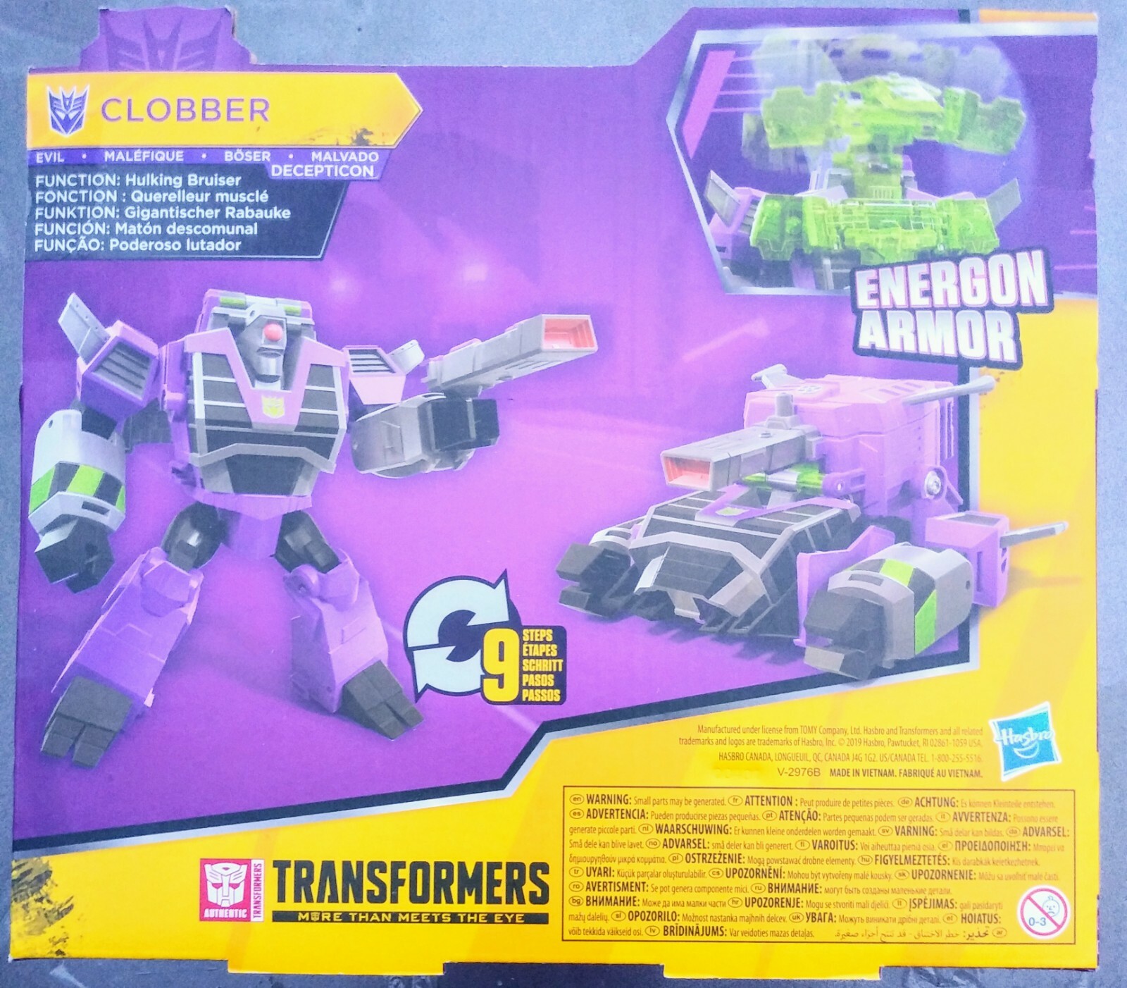 TRANSFORMERS CYBERVERSE BATTLE FOR CYBERTRON ENERGON ARMOR CLOBBER ...
