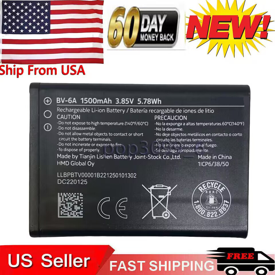Bv 6a Battery For Nokia 8110 4g 2017 Banana 2060 3060 5250 C5 03 1icp6