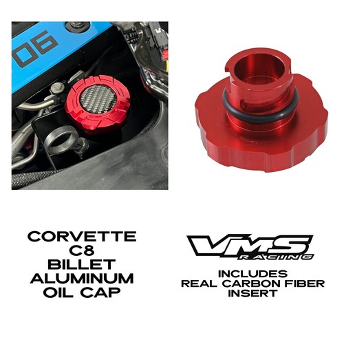 VMS ENGINE DRESS UP BILLET OIL CAP FOR 20-25 CHEVY CORVETTE C8 CARBON ...