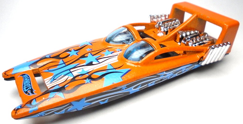 2012 HOT WHEELS H2GO ORANGE 1:64 DIECAST 2 7/8" SPEED BOAT W/ BLUE ...