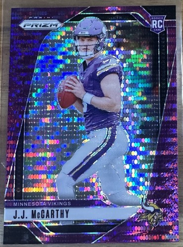2024 Panini Prizm - Rookies J.J. McCarthy #400 Purple Pulsar Prizm ...