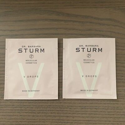 2x Dr. Barbara Sturm V-Drops Sample Travel Packets .06oz / 2ml Each | eBay