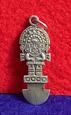Vintage Aztec Warrior Sterling Silver 925 Charm Pendant 1.5” | eBay