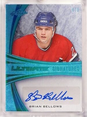 2015-16 Leaf Ultimate Signatures Brian Bellows autograph auto #D6/9 # ...