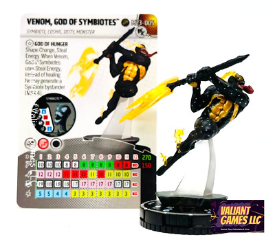 Marvel Heroclix Venom, God of Symbiote #M23-005 w/ Card & Box Wizkids ...