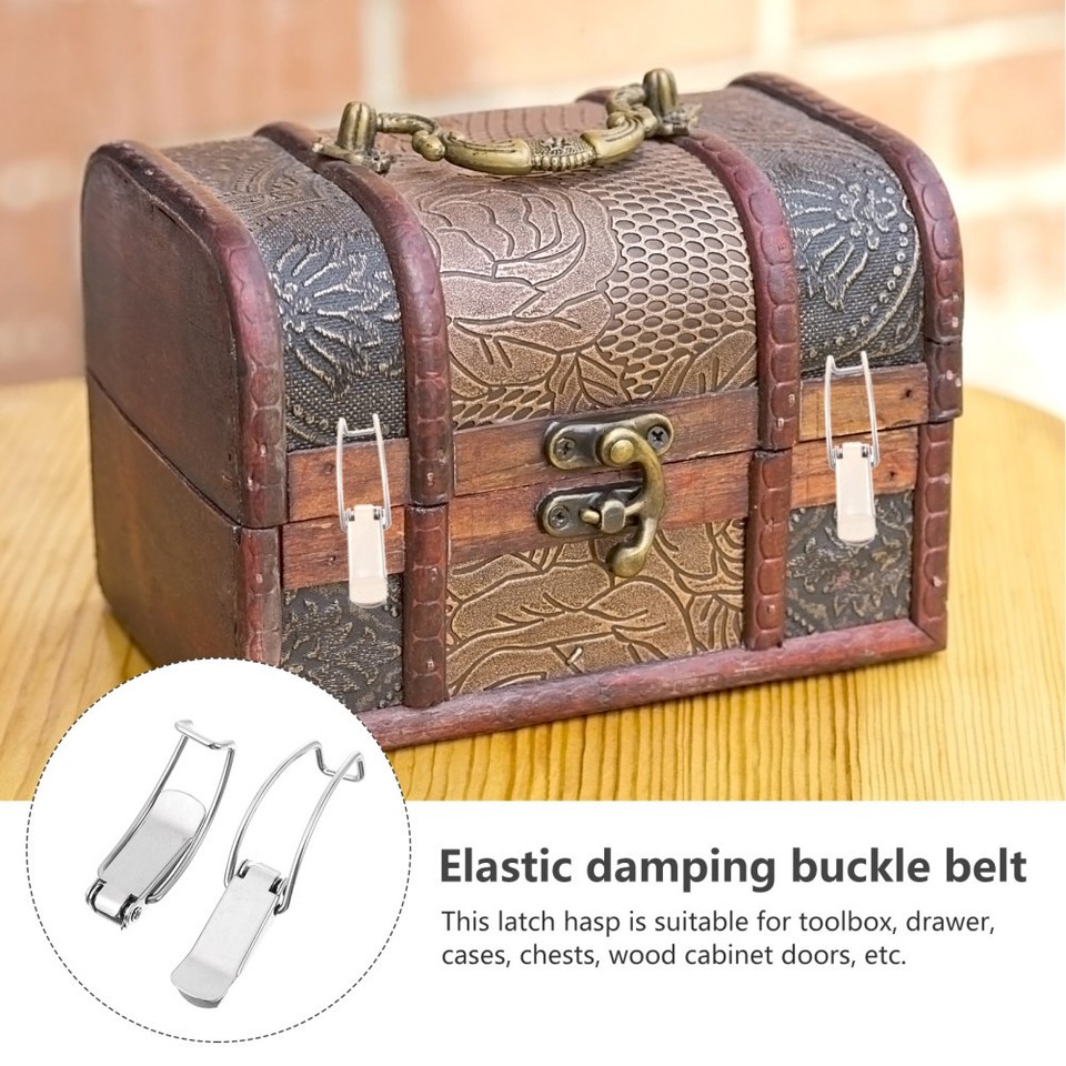 6 Pcs Box Hasp Lock Steel Spring Loaded Toggle Latch Buckle for Cabinet ...