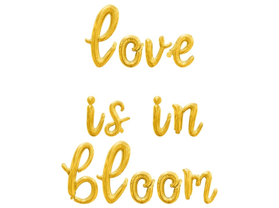 LOVE IS IN BLOOM Cursive Letter Balloon Banner - Engagement Party ...