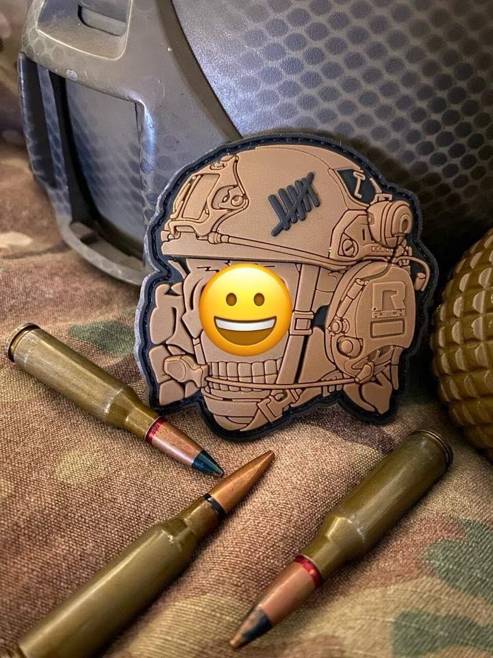 3D PVC tactical morale military airsoft biker patch "Operator skull" cb ...