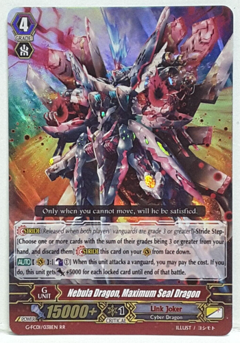 Cardfight Vanguard Nebula Dragon, Maximum Seal Dragon G-FC01/038EN RR ...