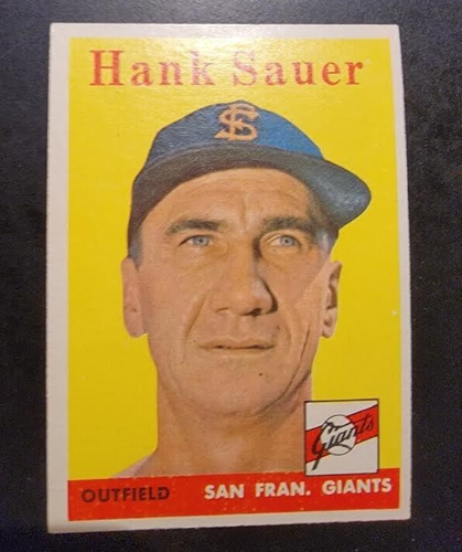 1958 Topps Vintage 378 Hank Sauer San Francisco Giants NM | eBay
