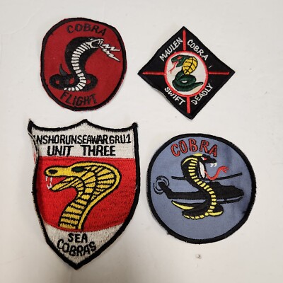 LR0165 Lot of 4 Vietnam Era Army and Marine Cobra Unit patches L2B | eBay