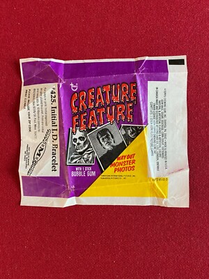 1973, CREATURE FEATURE, TOPPS Trading Card Wrapper (Scarce / Vintage ...