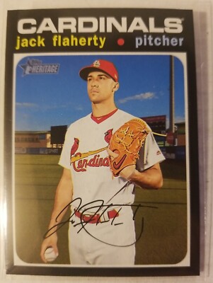 2020 Topps Heritage Baseball Card #261 Jack Flaherty - St. Louis ...