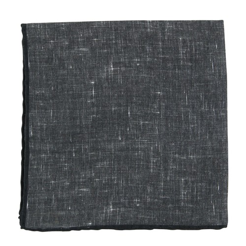 New Fiori Di Lusso Dark Gray Melange Pocket Square - x 12" - (FL7191717 ...