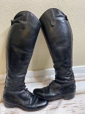 Womens E Vogel Bespoke Custom Made Fieldmaster Black Leather Riding ...