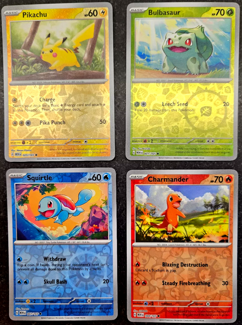 COSTCO Pokemon 151 Cosmos Promo Set Pikachu Squirtle Charmander ...