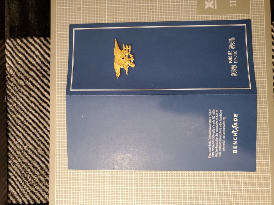 Benchmade Knife, 150BKSN, Marc Lee Glory Knife Tribute Navy Seal Knife ...