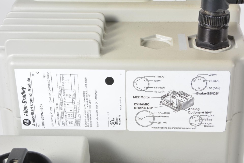 Allen-Bradley 284D-FVD1P4Z-10-CR ArmorStart Control Module & 280D-FN ...
