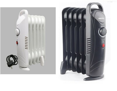 Mini Portable Oil Filled Radiator Heater with Thermostat 800W | eBay