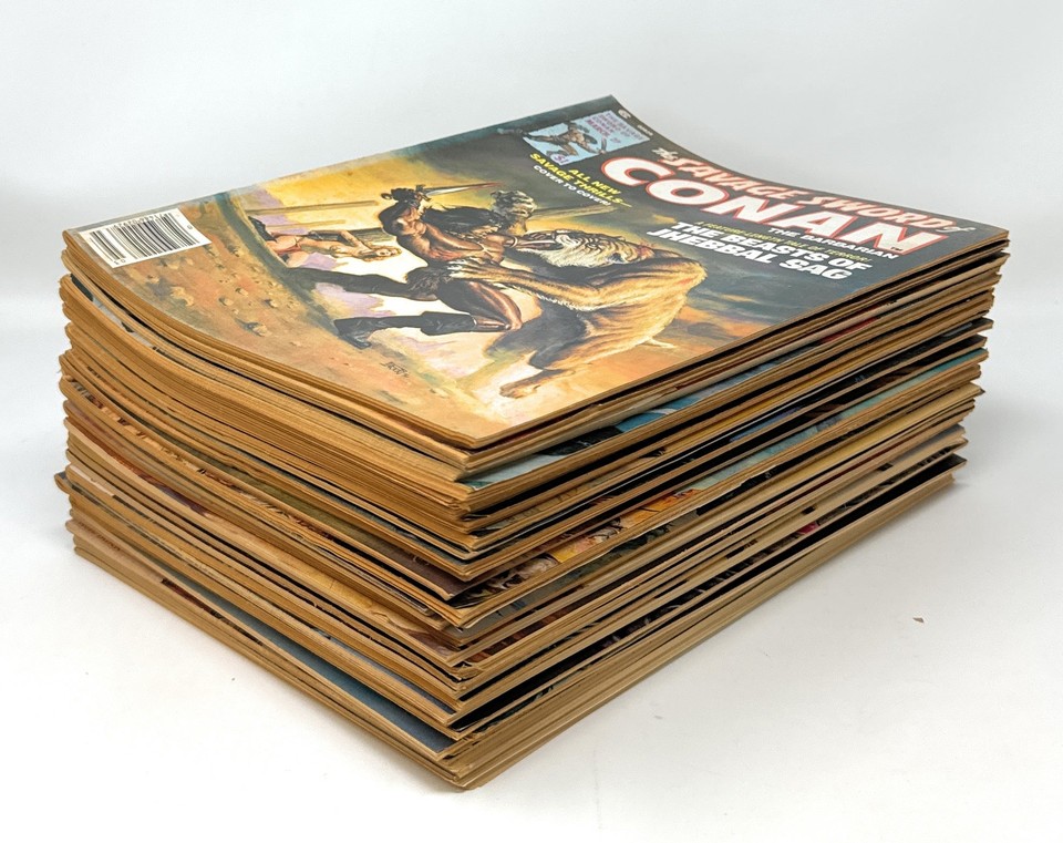Stan Lee / Lot of 29 Issues of The Savage Sword of Conan and 4 Issues ...