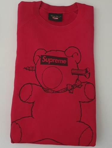 SS15 Supreme x Undercover Teddy Bear red crewneck M medium sweatshirt ...