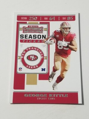 GEORGE KITTLE 2019 PANINI CONTENDERS FOOTBALL CARD #89 SAN FRANCISCO ...