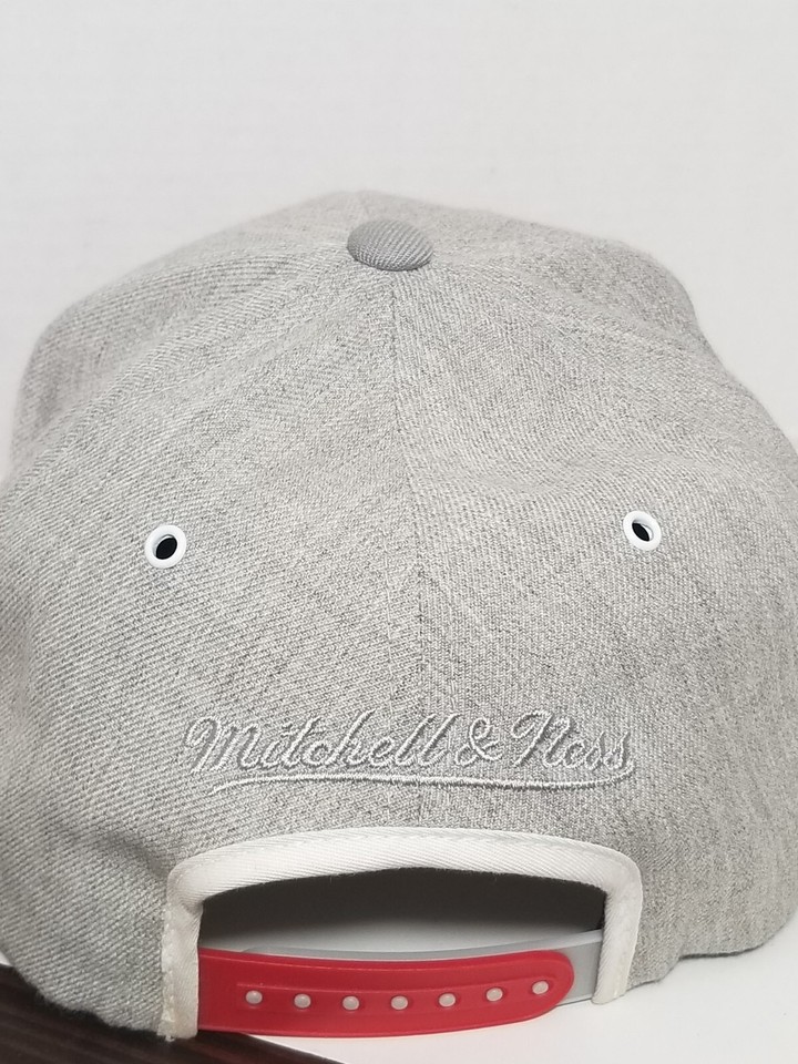 Houston Rockets Hat Mitchell & Ness Snapback Gray/Red Cap | eBay