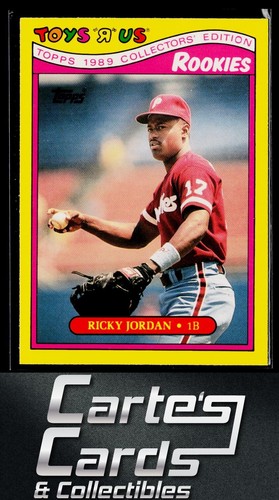 Ricky Jordan 1989 Topps Toys "R" Us Rookies #17 Philadelphia Phillies ...