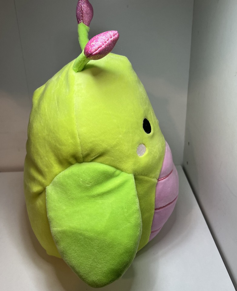 Squishmallow Hadeon Grasshopper Plush 8” Neon Green Pink Insect Bug ...