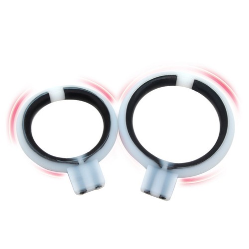 2PCS Shock Accessory E-stim Conductive Penis Massage Rings For Men US ...