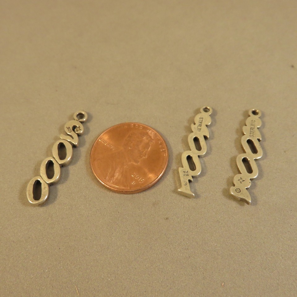 .925 Sterling Silver YEAR CHARM High School Graduation Anniversary NEW ...