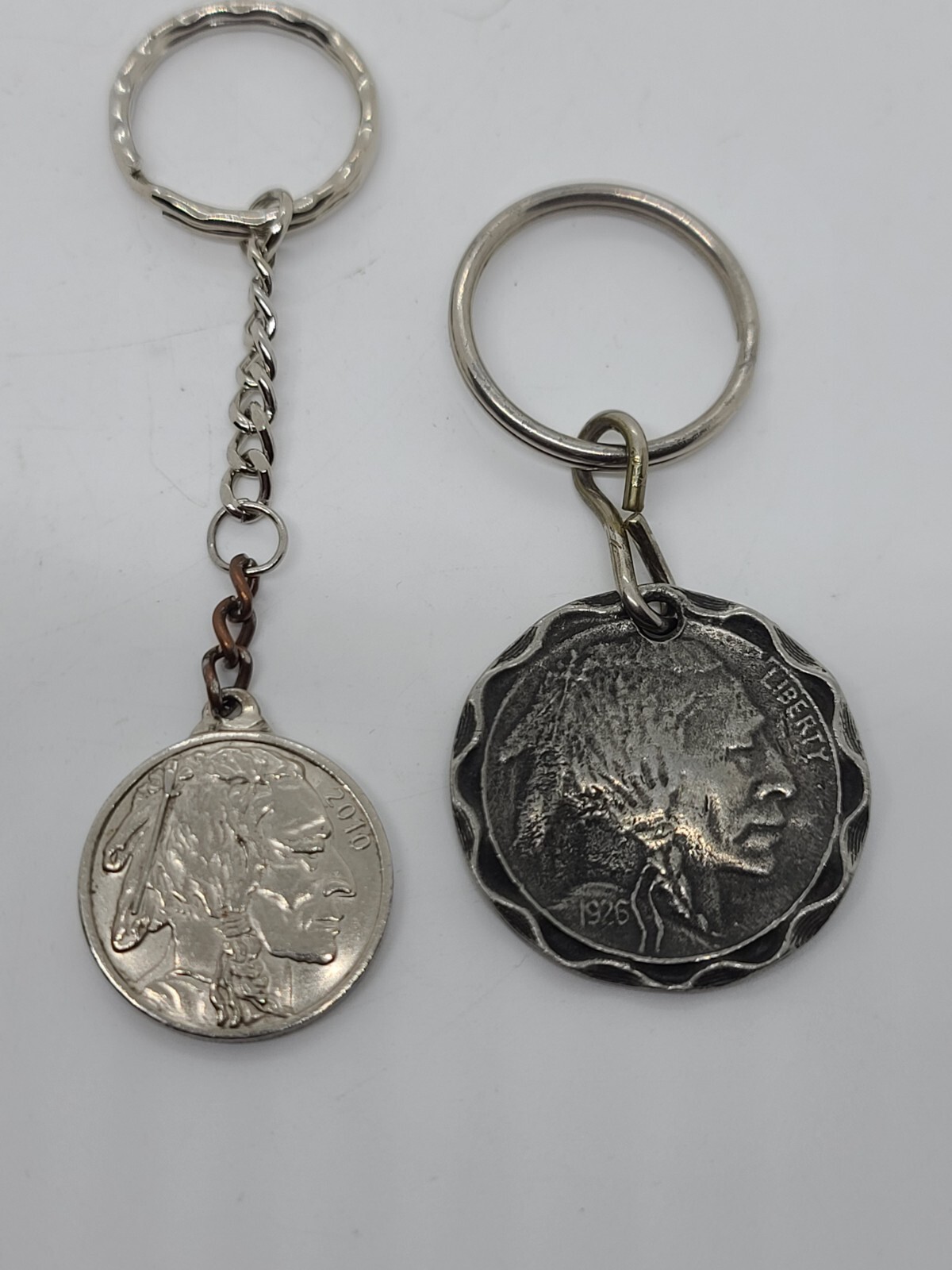 Vintage Pair of Indian Head Coin Buffalo Nickel Style Keychains | eBay