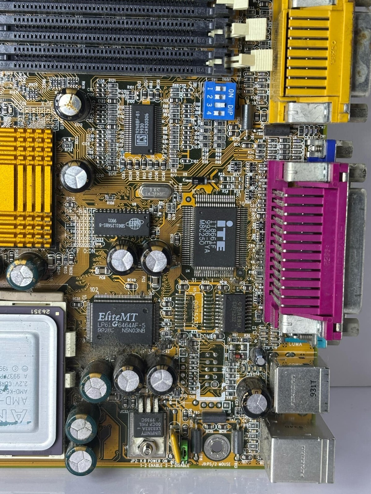 Vintage Retro Gaming Gigabyte GA-5SMM Super Socket 7 Motherboard w/AMD ...
