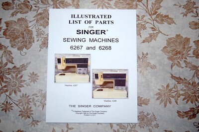 Illustrated Parts Manual, CD in PDF Format, for Singer 6267, 6268 ...