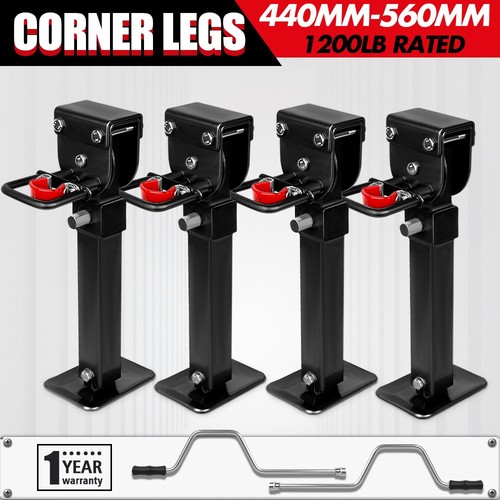 X-BULL 4PCS Drop Down Corner Legs 440mm-560mm Caravan Corner Stabilizer ...