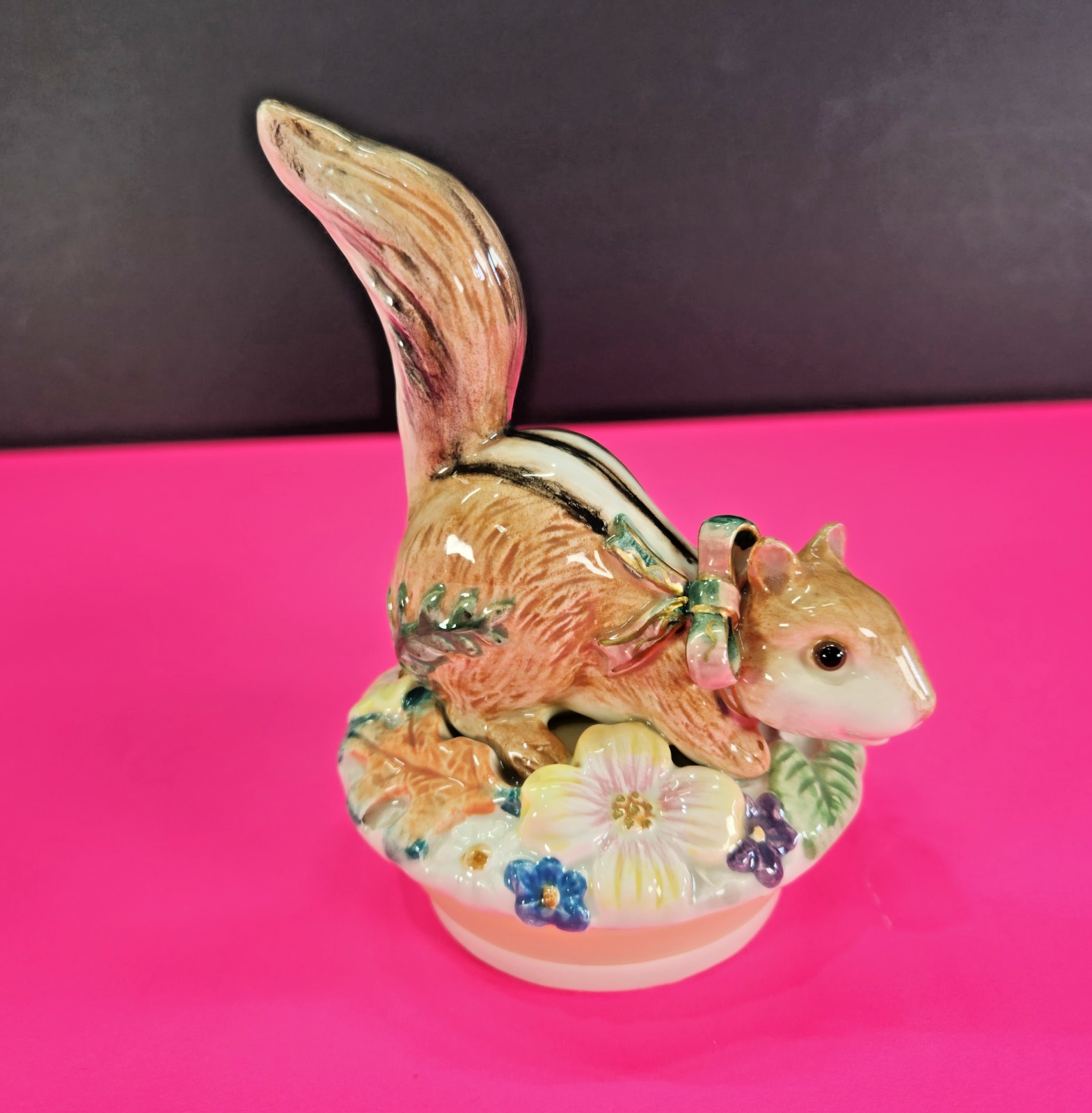 RARE - FITZ & FLOYD Woodland Spring Chipmunk / Squirrel Cookie Jar ...