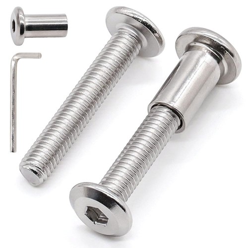 12-Sets Chamfered Hex Socket Head Cap Screws M6 x 1" (25mm) with Barrel ...