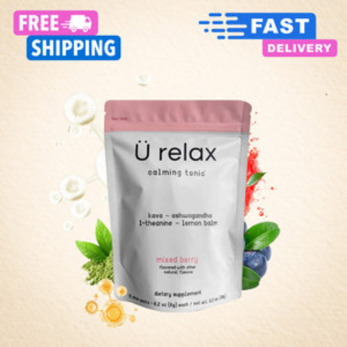 U Relax Calming Tonic- 15 Packets MIXED BERRY Flavor Relax Calming ...