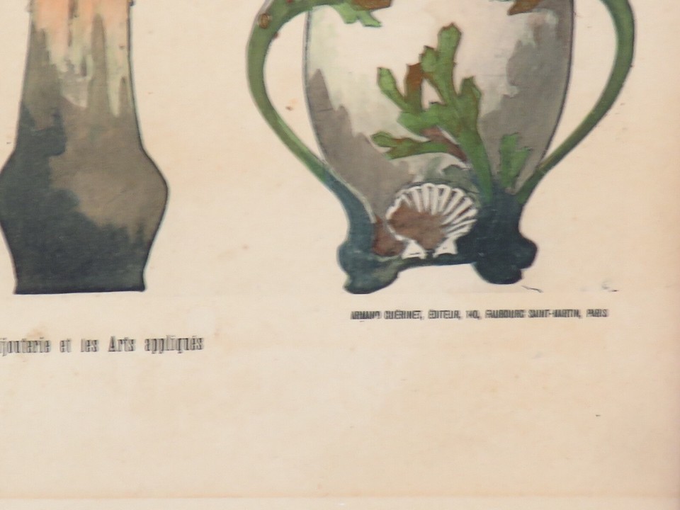 2 Rare Antique Emile Belet Art Nouveau Heliotype Prints Sèvres Paris ...