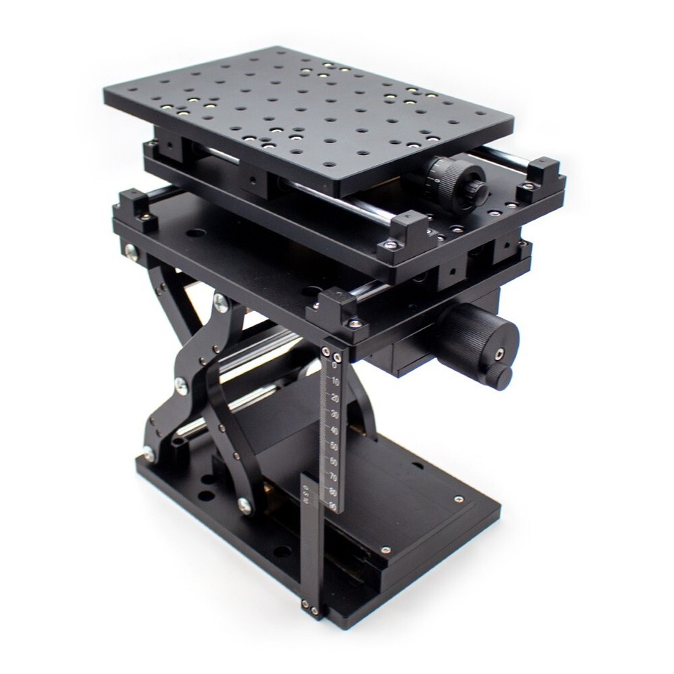XYZ 3 Axis Moving Table Portable Slide Table Manual Translation Stage ...