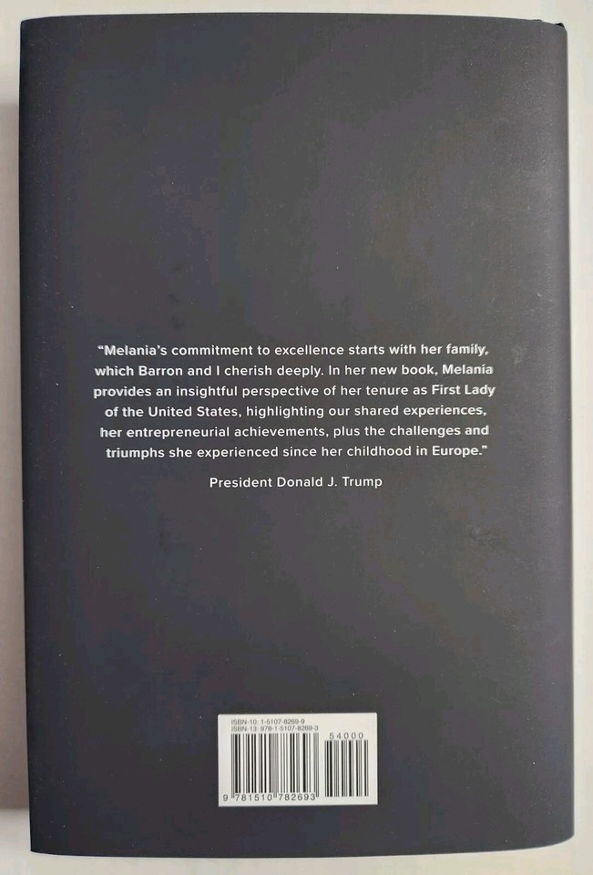 AUTOGRAPHED Melania Trump SIGNED Book Memoir NEW HC Donald Trump Wife ...