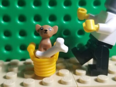 LEGO Minifigure Dog Chihuahua Puppy Pet Animal Friends Black Eyes Pup ...