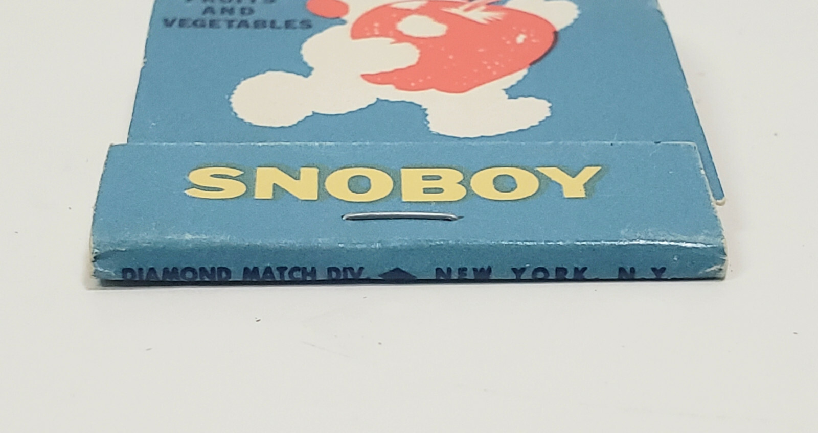 Vintage Snoboy Fresh Fruits & Vegetables Standby Canned Foods Matchbook ...