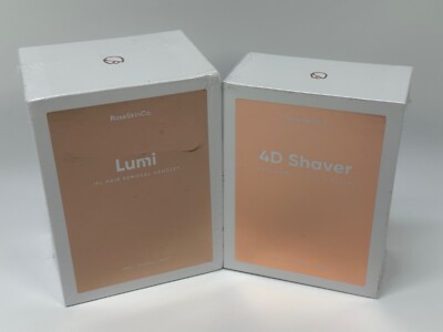 Rose Skin Co. Silky Skin Bundle Lumi IPL Hair Removal + 4D Shaver ...