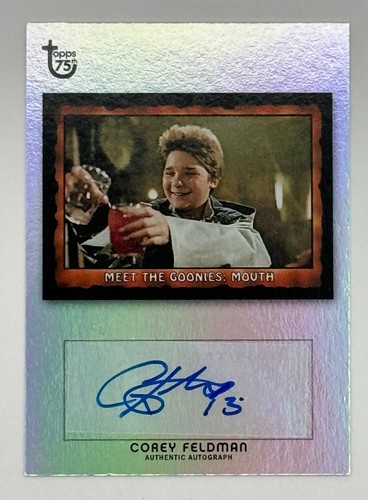 2013 Topps 75th Anniversary Corey Feldman Rainbow Foil Autograph- Print ...