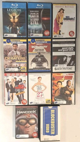 Lot Of 10 Blockbuster Video Rental DVDs & Cases 1 VHS Movies Drama ...