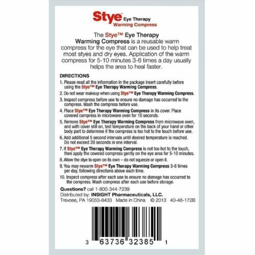 Stye Eye Therapy Warming Compress Effective Relief for Styes 1 Count ...